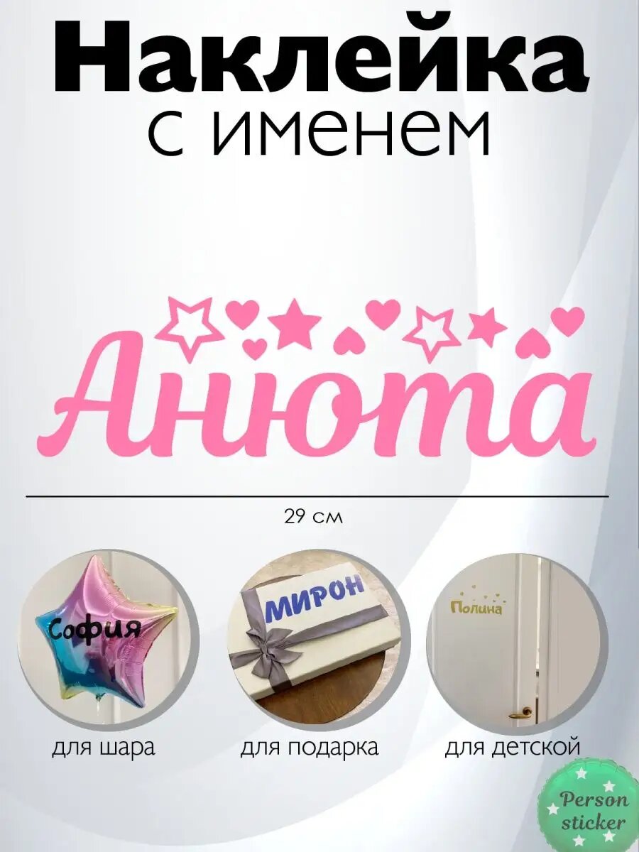 Наклейка с именем Анюта Анна Анечка