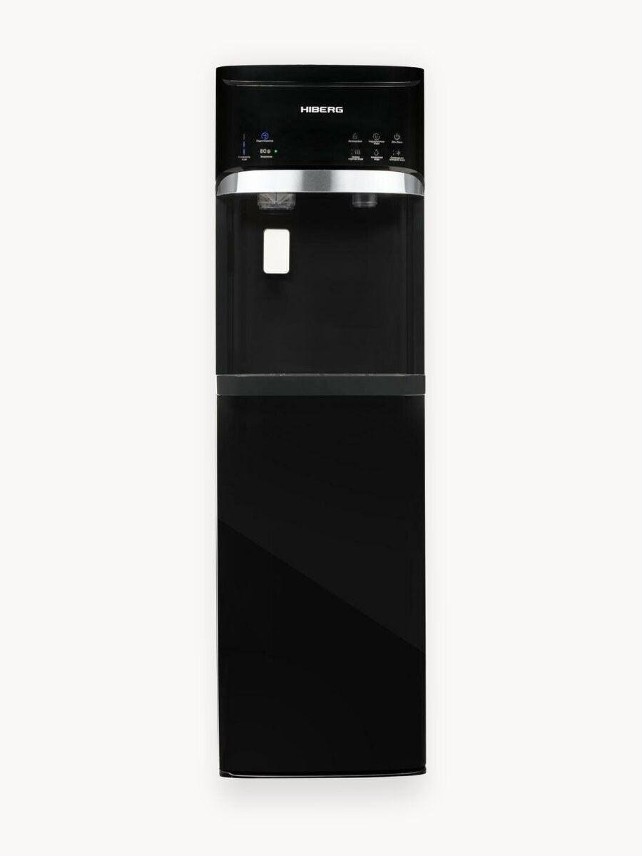 Напольный кулер для воды с ледогенератором HIBERG UFK 700 B Ice, черный, нижняя загрузка бутыли