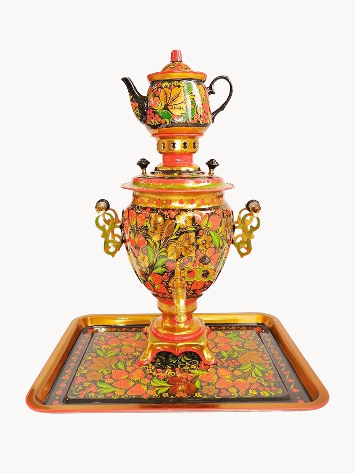 Самовар электрический набор 3 литра "Хохлома Классика"