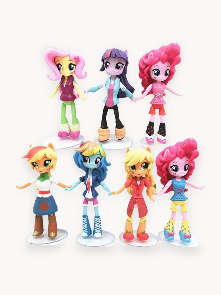 Фигурка Набор фигурок 7шт "Девочки из Эквестрии" My Little Pony высота 13-15 см