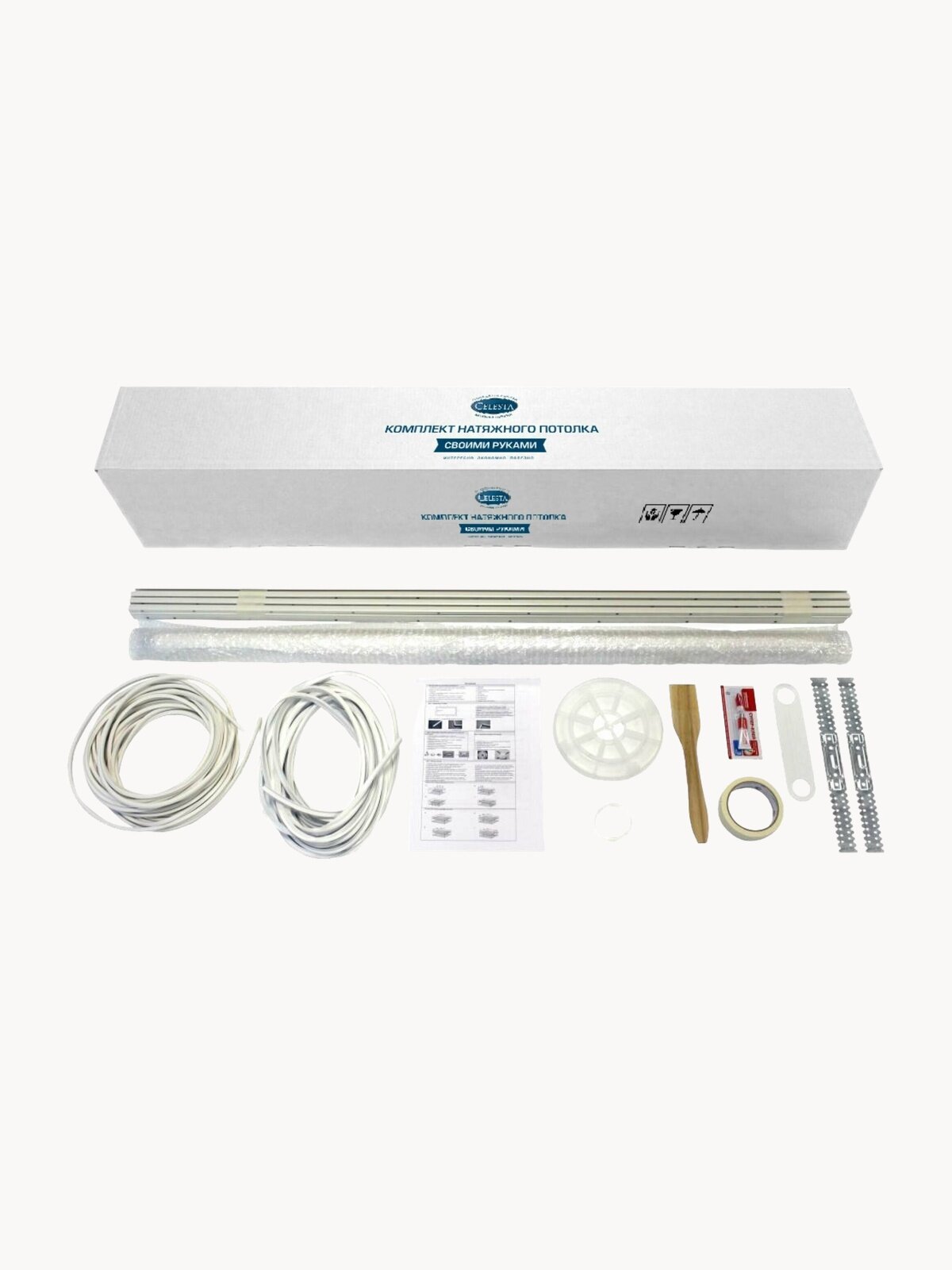 Комплект натяжного потолка "Cвоими руками" №9 для комнаты размером до 1,8x2,8 м.