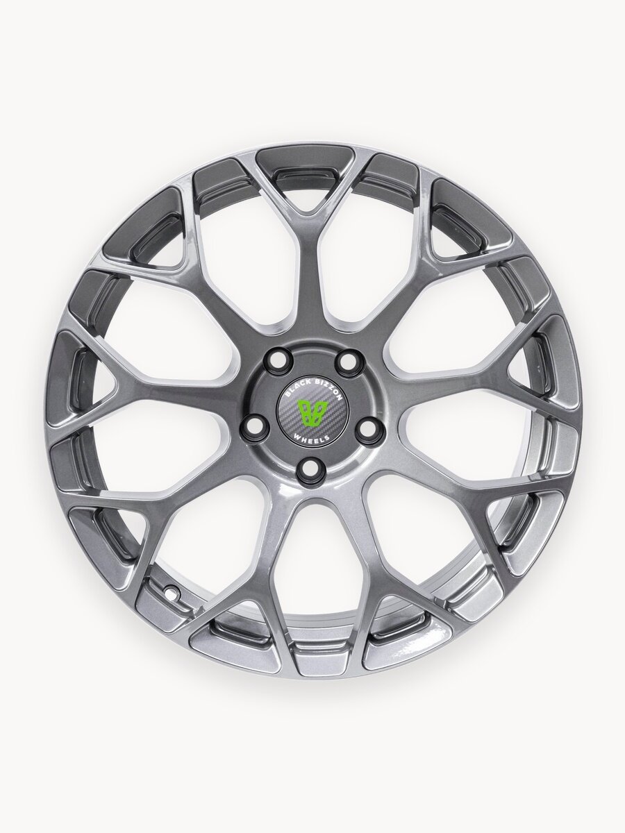 Диски R18 5x112 J8 ET35 Ц.0.66.6 Gloss Gun Metal Литые аллюминиевые диски Black Bizzon