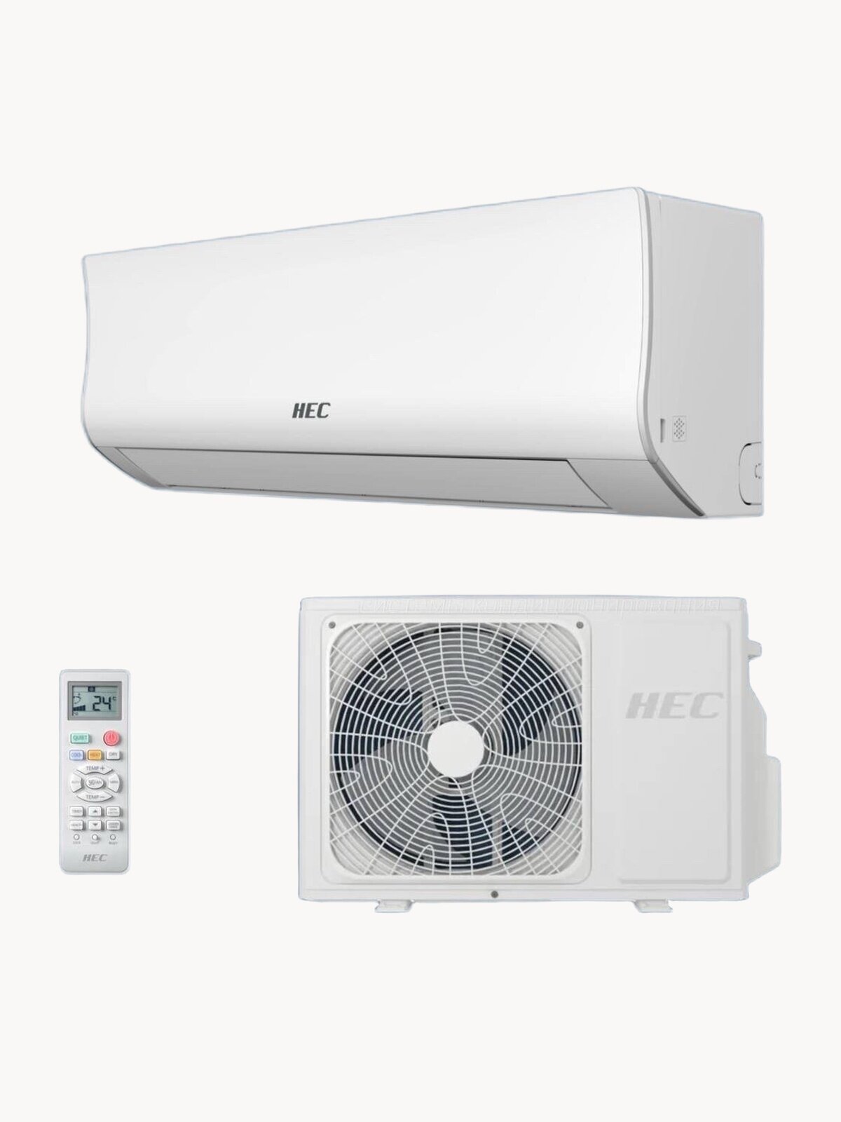 Сплит система HEC (Haier) HEC-09HRE03/R3-W до 27 кв. м, Wi-Fi встроен, белый
