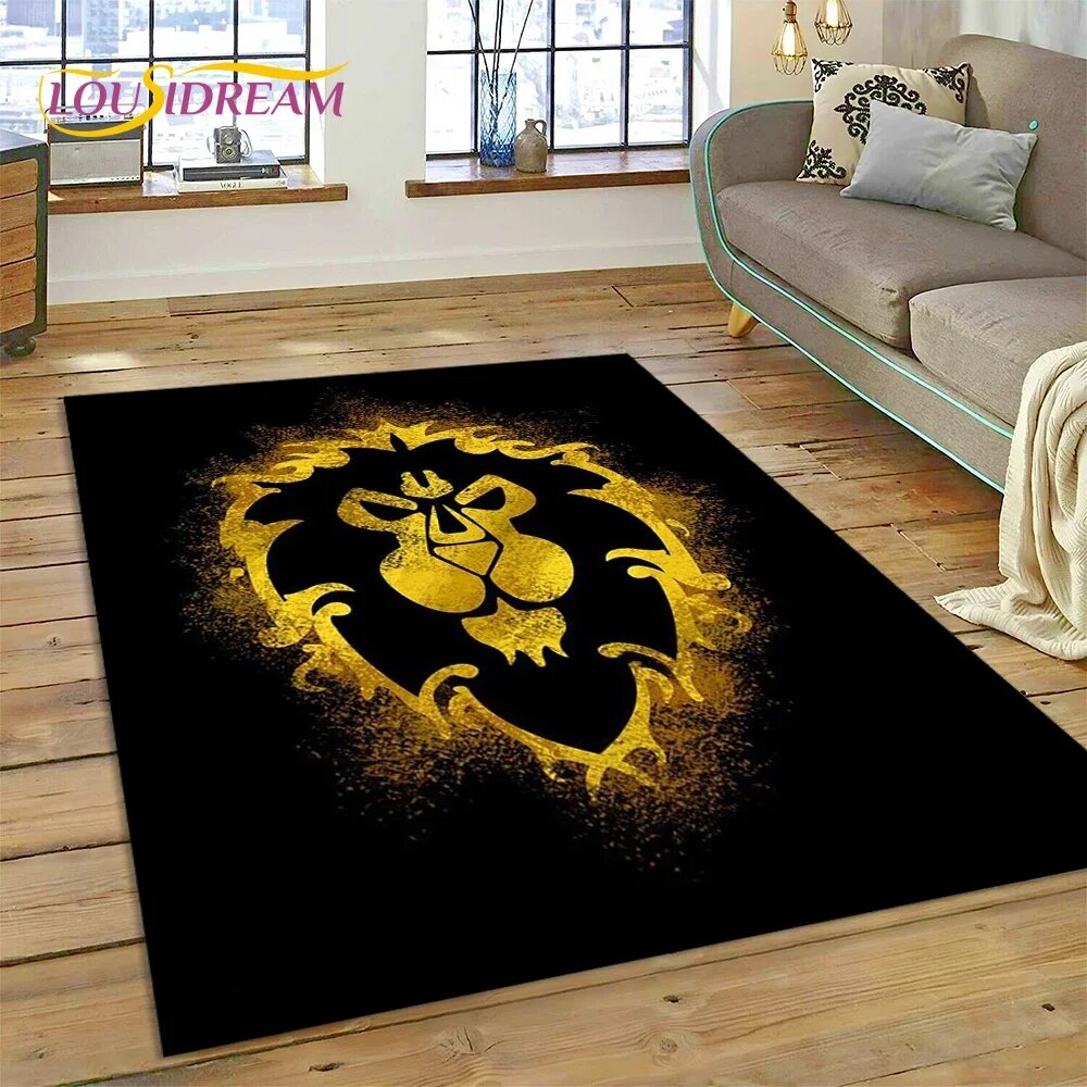 Ковёр LOUSIDREAM World of Warcraft Demon Hunter для спальни Желтый, 200x160cm( 78x62in ), 26