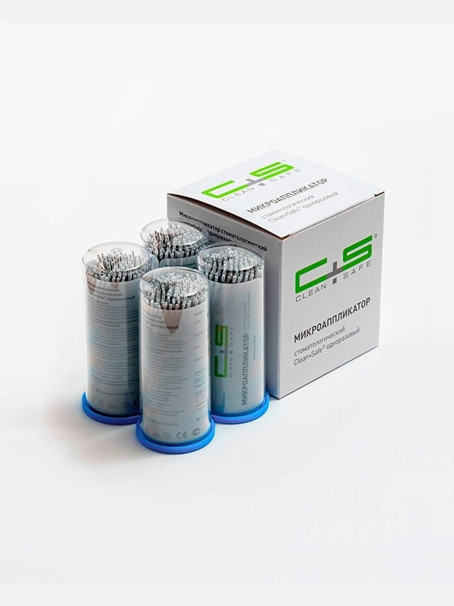 Аппликаторы (браши) X-Slim, черные, 4 тубы по 100 шт, Clean+Safe