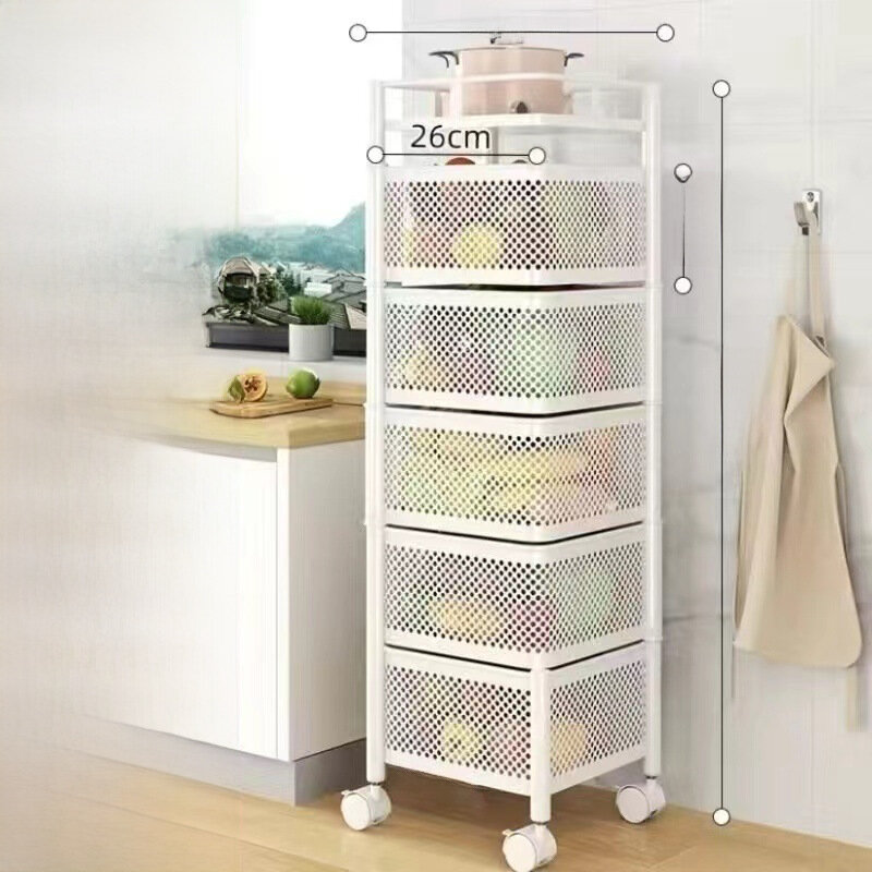 Стеллаж кухонный, углеродистая сталь, 5 слоёв, для фруктов и овощей