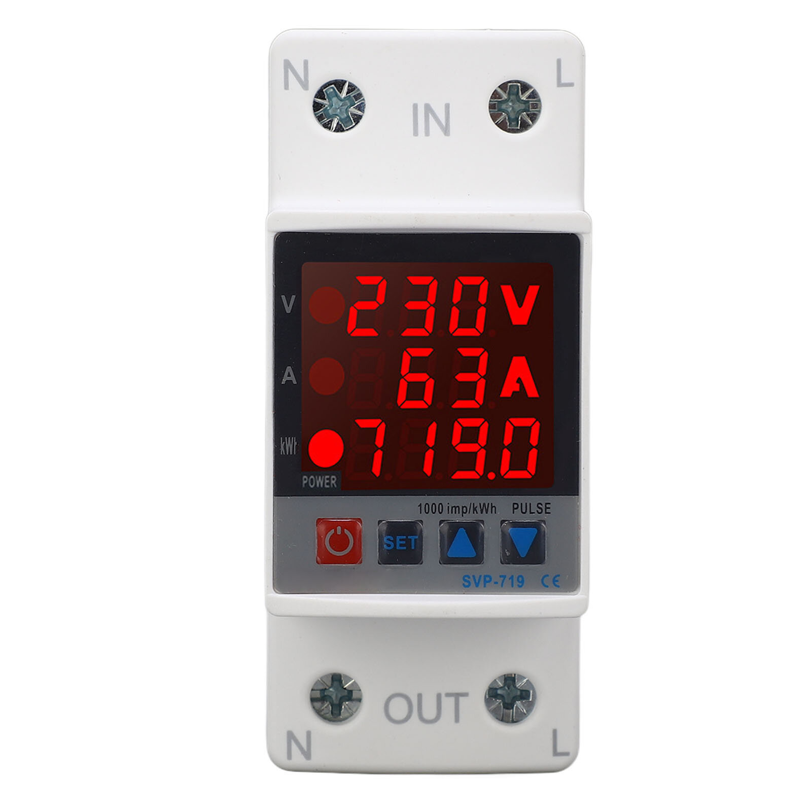 Регулируемая самовосстанавливающаяся интеллектуальная защита от перенапряжения и пониженного напряжения, переменный ток 220 В, 63 А.