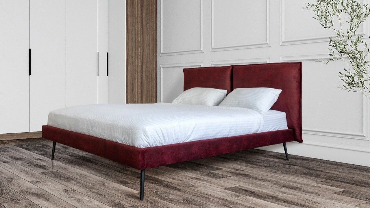 Кровать Сильвия 1,6 Бордо (ДСВ)