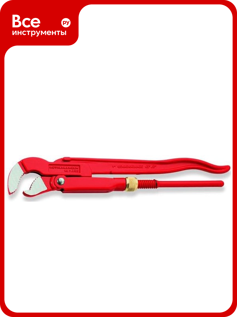 Газовый ключ 45' 1 Rothenberger SUPER S 70122X, Двойной т-образный профиль рукоятки усиливает конструкцию