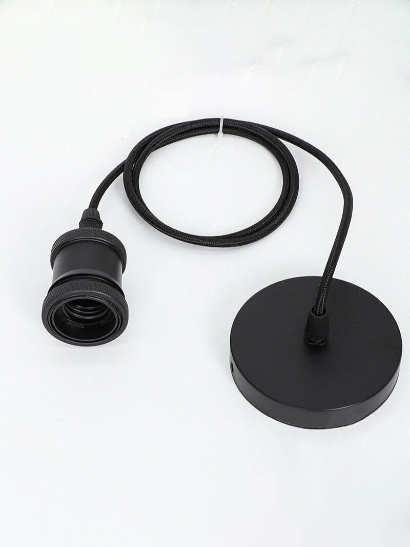 Патрон декоративный LJHI, E27, черный, керамический/металлический