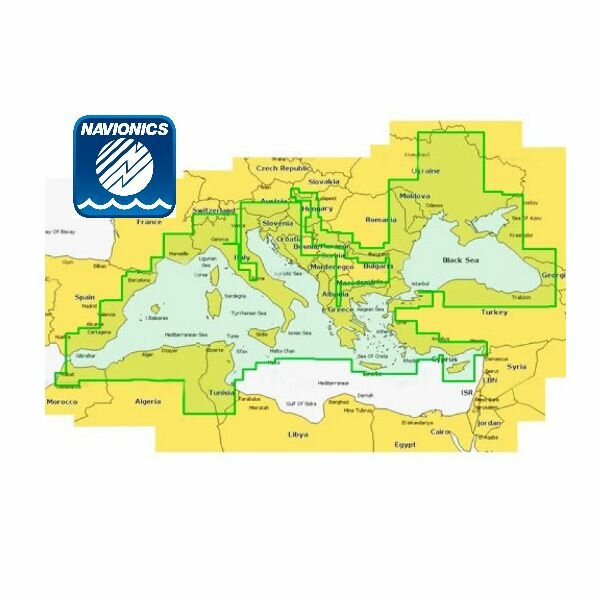 Карта глубин Navionics Gold 43XG Средиземное море