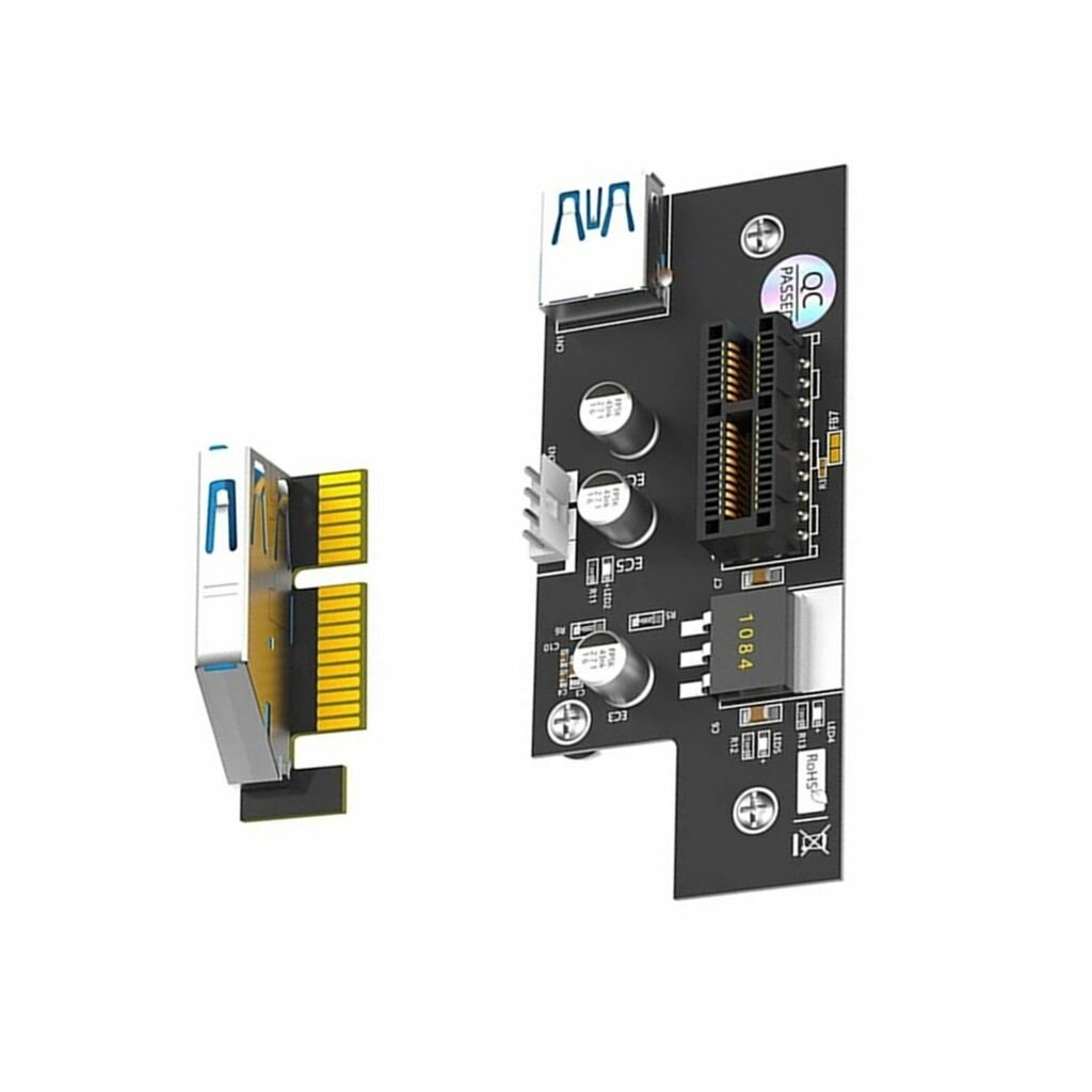 (Один комплект) Комплект удлинительных кабелей PCIE 1X со светодиодным индикатором напряжения