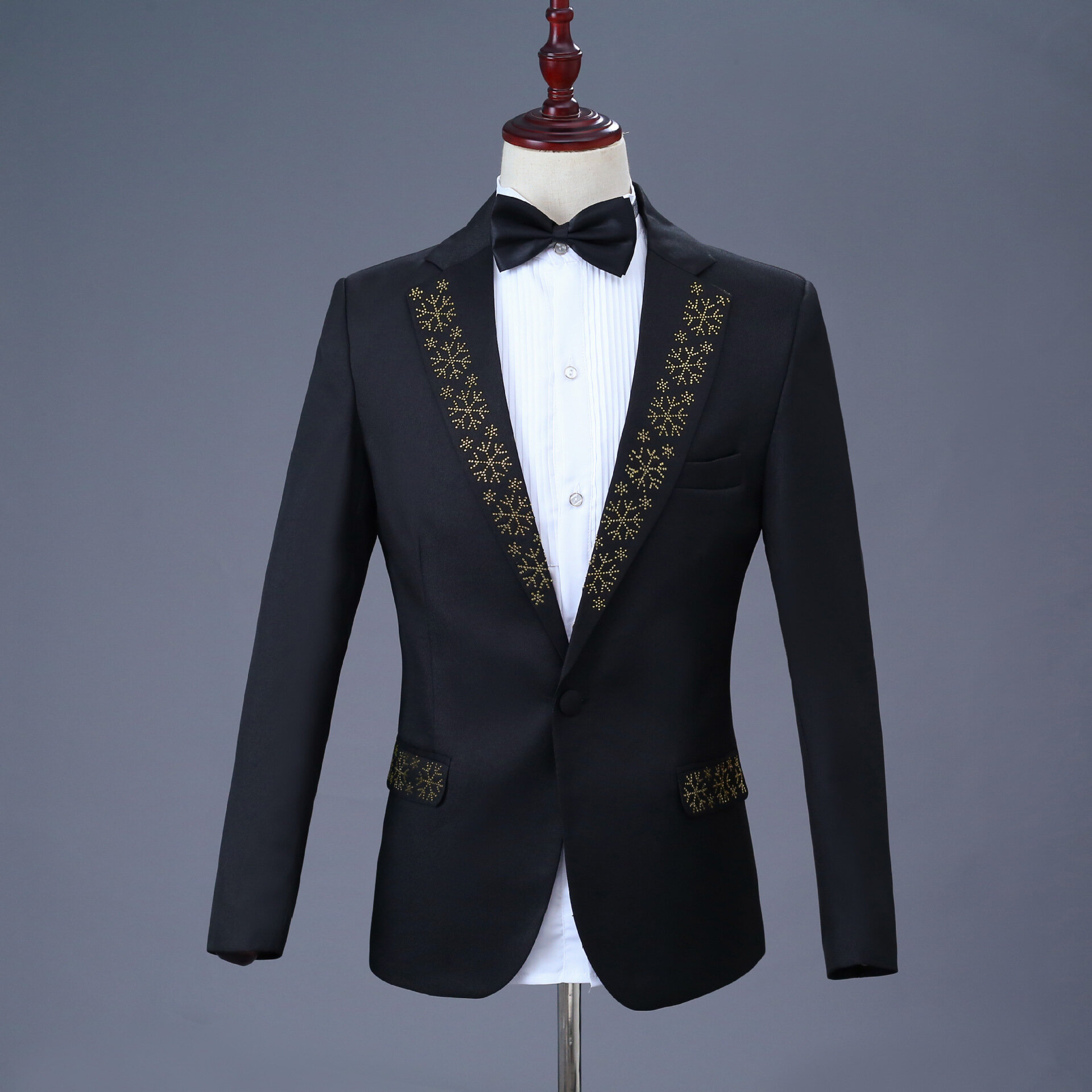 Костюм с бриллиантами, мужское, черное золото, S, рост 165, вес 110 кг