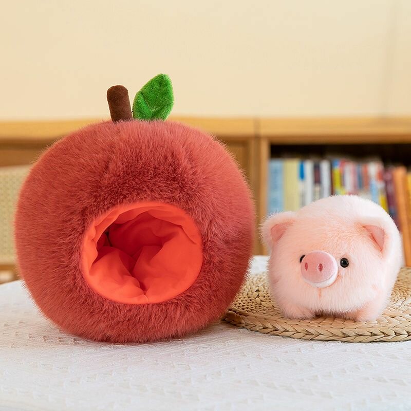 Модная плюшевая игрушка кукла яблоко ёжик свинья, милый детский мягкий животный, супер очаровательная , подарок на день рождения для девочек