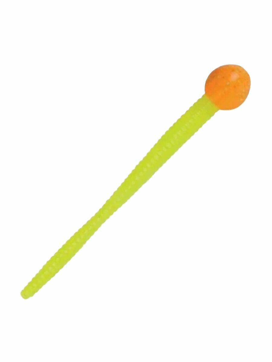 Приманка съедобная мышиный хвост Berkley PowerBait Floating Mice Tails, 8 см, 13 шт, Orange Silver/Chartreuse