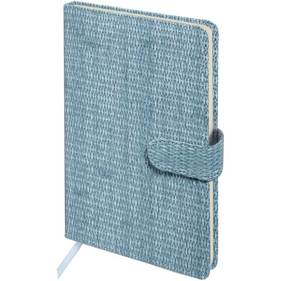 Еженедельник датированный Brauberg 2026 А5 145х215 мм, "Augustus", под кожу, голубой, 117165