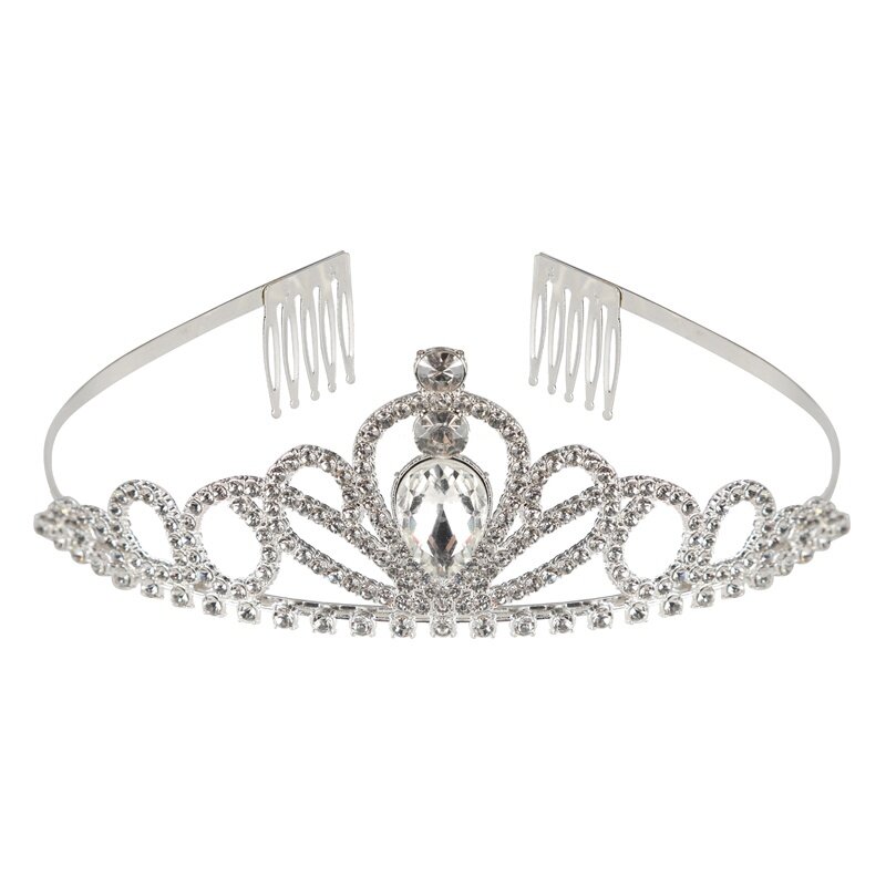 Корона карнавальная Веселый праздник металлическая Принцесса Серебряная