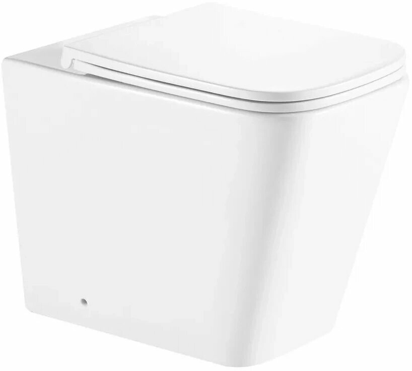 Приставной безободковый унитаз с сиденьем микролифт GID TRS-264