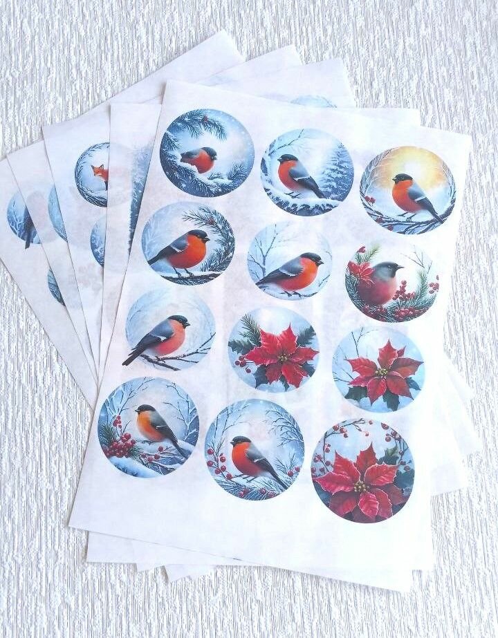 Набор бумаги для декупажа 5 листов А4, 40 гр/2м.