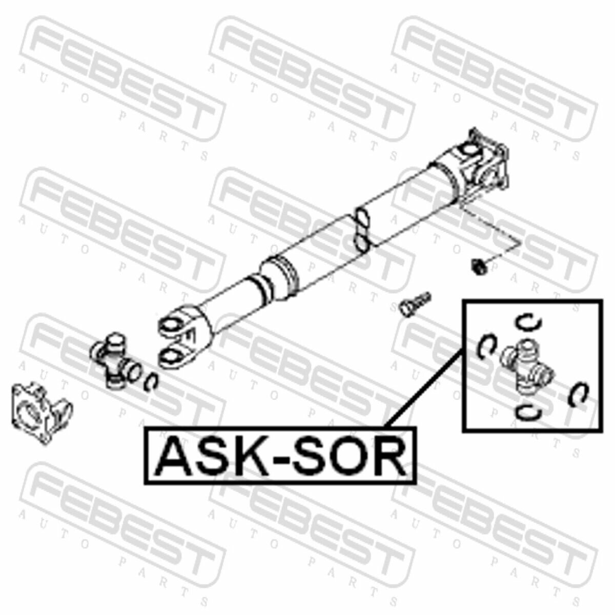Крестовина Карданного Вала 28X48/77(Febest Ask-Sor)