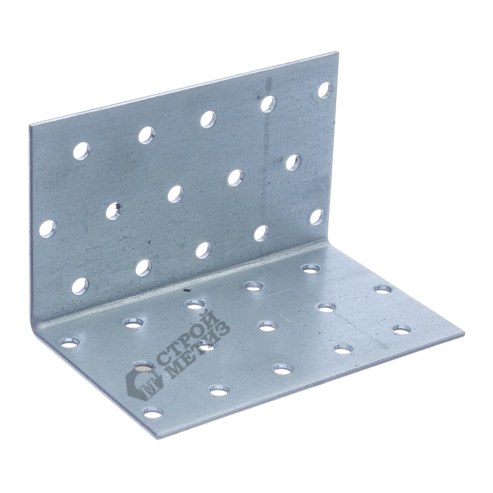 Крепежный уголок Стройметиз 200х80х80 мм, оцинкованный, 1 шт.