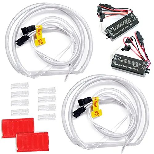 4 шт. CCFL светодиодные фары «ангельские глазки» Halo Ring для BMW E46 E39 E36 3 серии 131 мм * 2 146 мм * 2 YELLOW