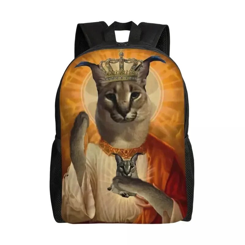 Большой Floppa Meme дорожный рюкзак для мужчин и женщин, школьный компьютерный рюкзак, забавный каракал, кот, студенческий рюкзак, сумки