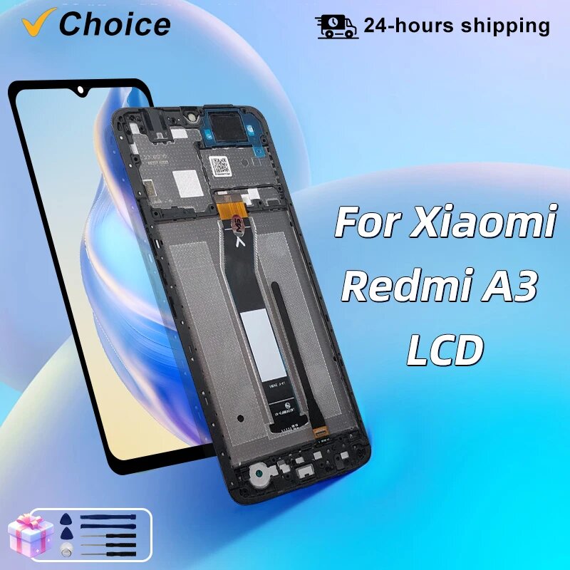 Новый IPS для Xiaomi Redmi A3, ЖК-дисплей 23129RN51X, дигитайзер сенсорного экрана для Redmi A3, запасные части для дисплея