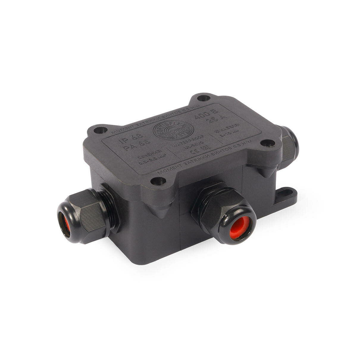 Коробка распределительная Fortisflex герметичная MG Box M-3 3 выхода 400В черный IP68 89512