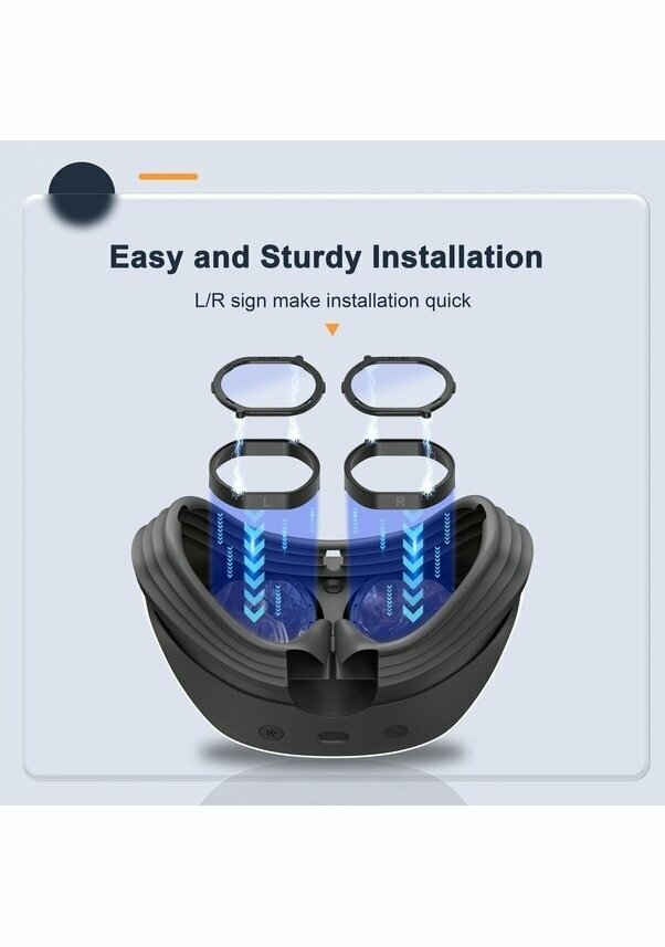 Защитное кольцо для объектива Devaso с защитой от царапин, совместимое с гарнитурой PS VR2. Защита объектива от синего света, надежная защита.