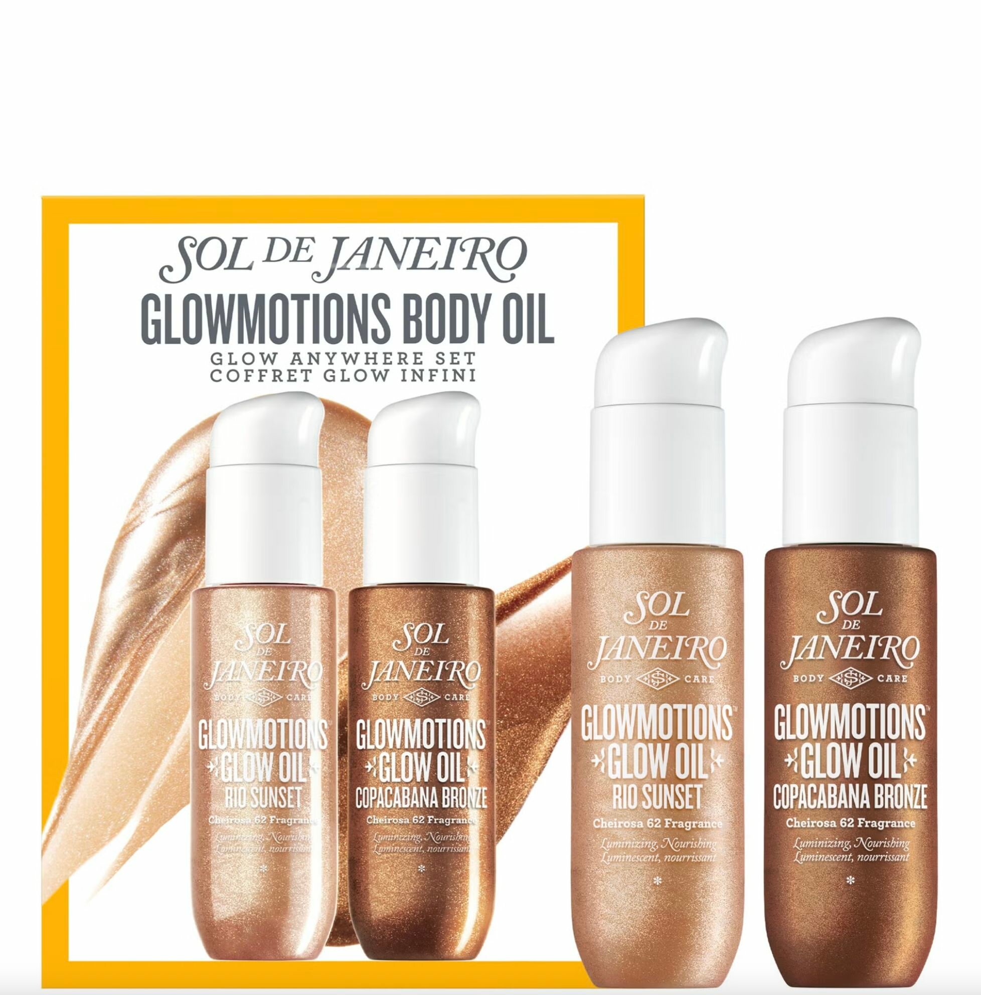 Sol de Janeiro Набор масел с мягким мерцанием для тела и лица Glow Motions Glow Oil Set