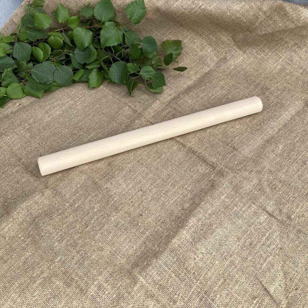Скалка деревянная, береза, 60 см, для раскатки теста, без ручек