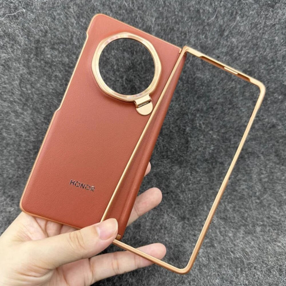 Оригинальный кожаный чехол для телефона Honor Magic V3 FCP-N49, противоударная задняя крышка, Red