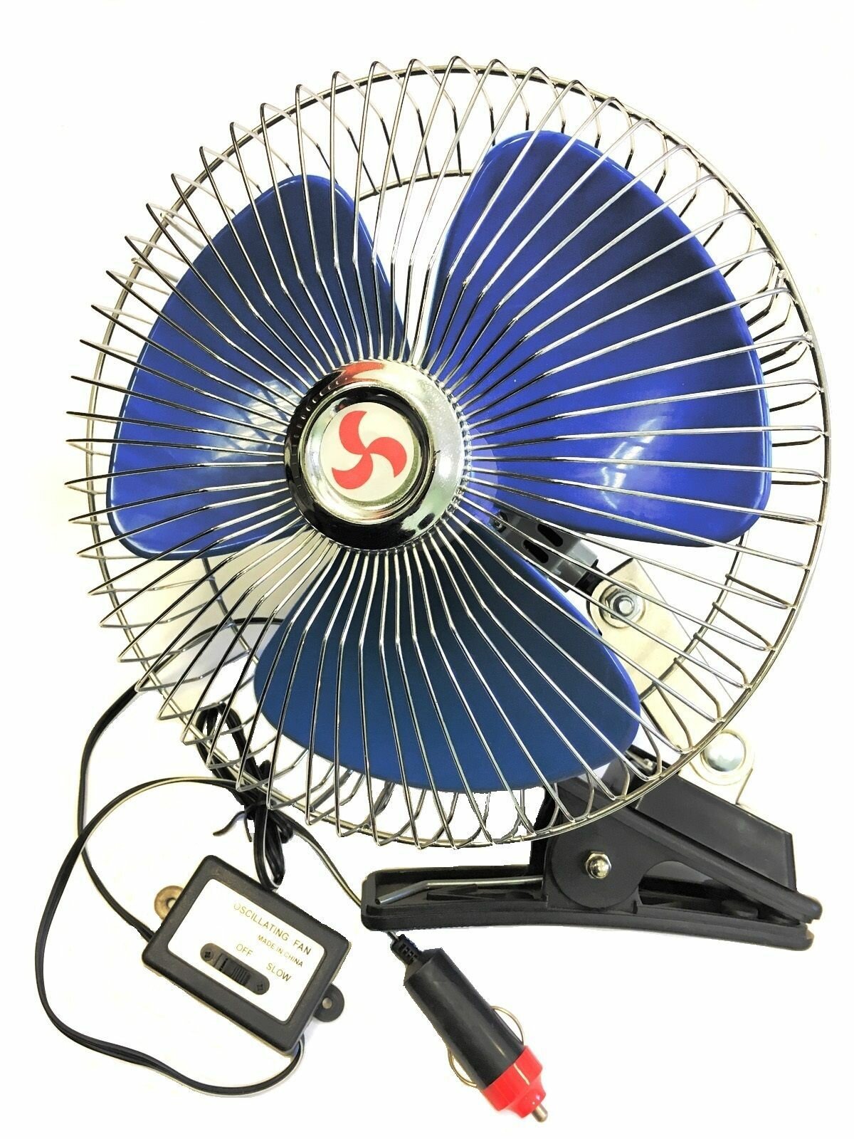 Вентилятор автомобильный 24В 6" с прищепкой