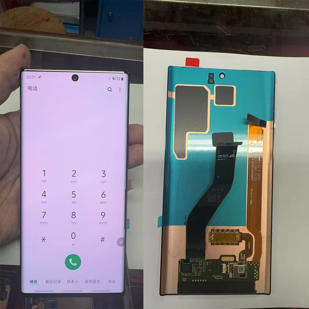 Одиночный дефект точечной линии для Samsung Note10 lcd Note 10 N970 N9700 N970F сенсорный экран дигитайзер в сборе N10 burn longtong