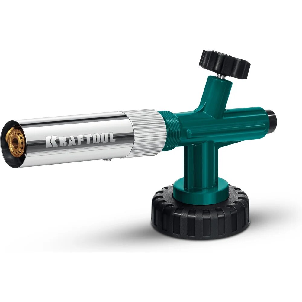 Цельнометаллическая газовая горелка на баллон с пьезоподжигом KRAFTOOL KG-1000 55514, Легкий