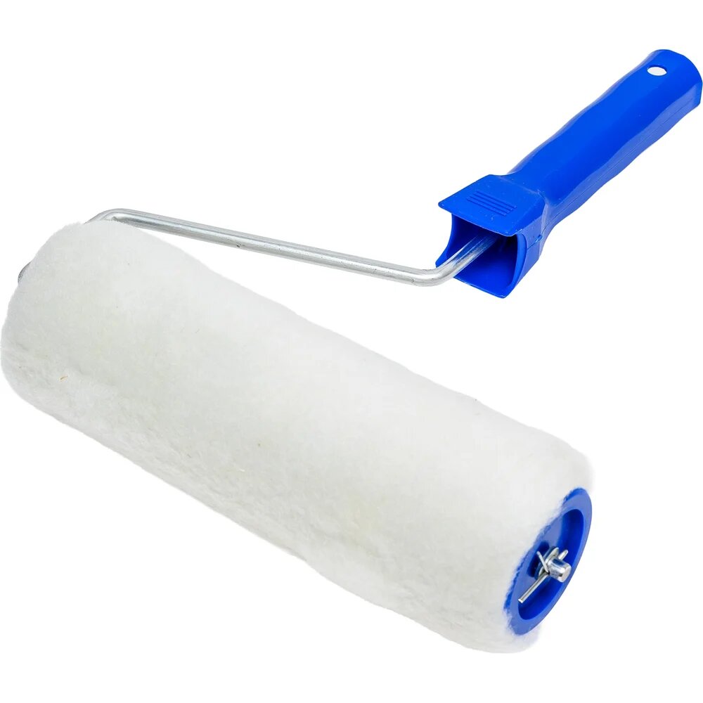 Валик Малярок мех нат. 200 мм D 50 мм, ворс 12 мм, плот. 450 гр/м2, ручка 6 мм " 350-0200