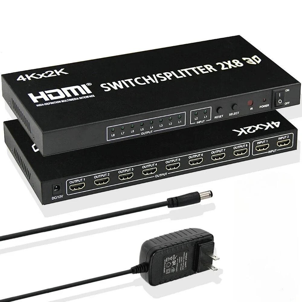 HDMI-разветвитель 2x8 with EU Plug
