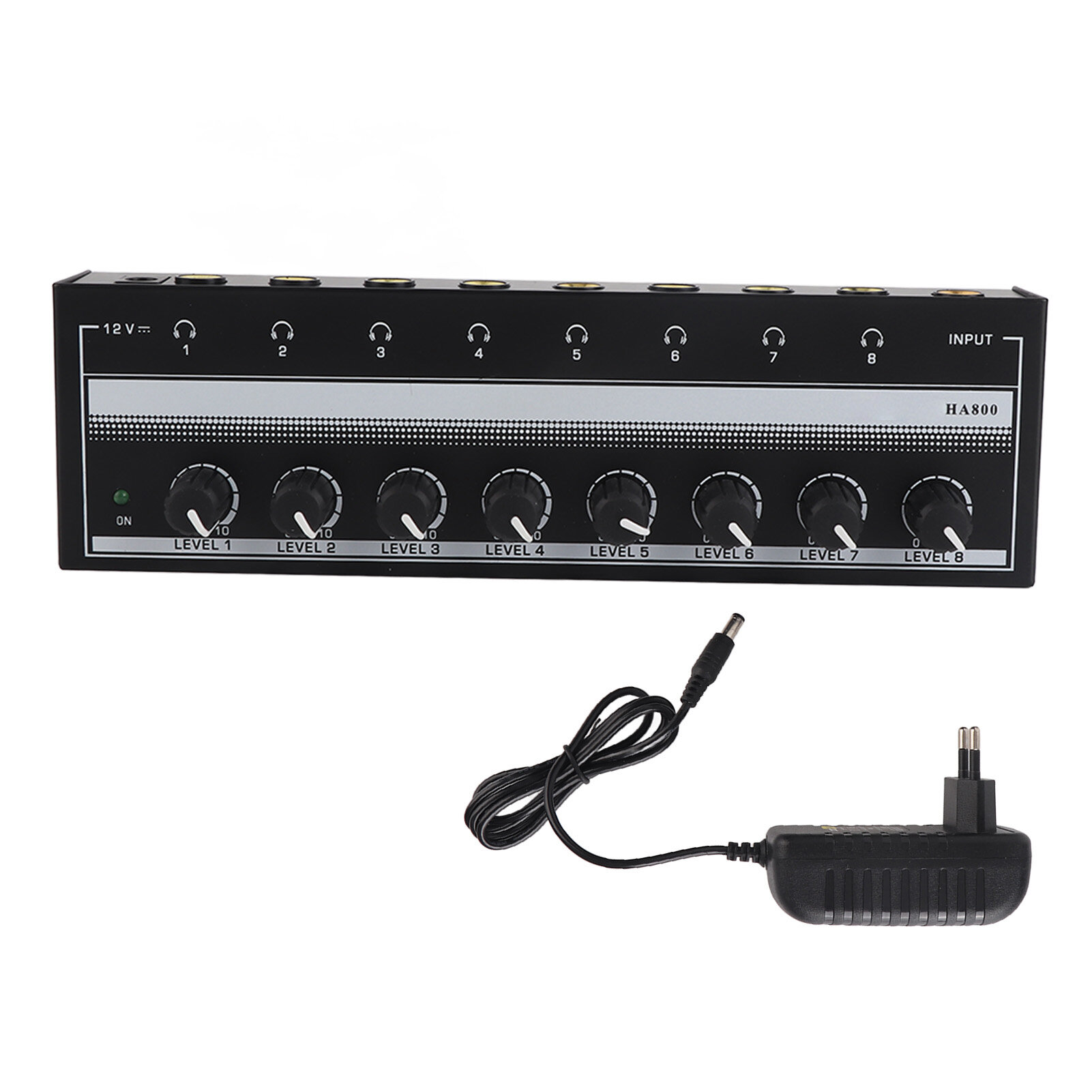 Усилитель для наушников 8-канальный портативный металлический стерео для студии и сцены