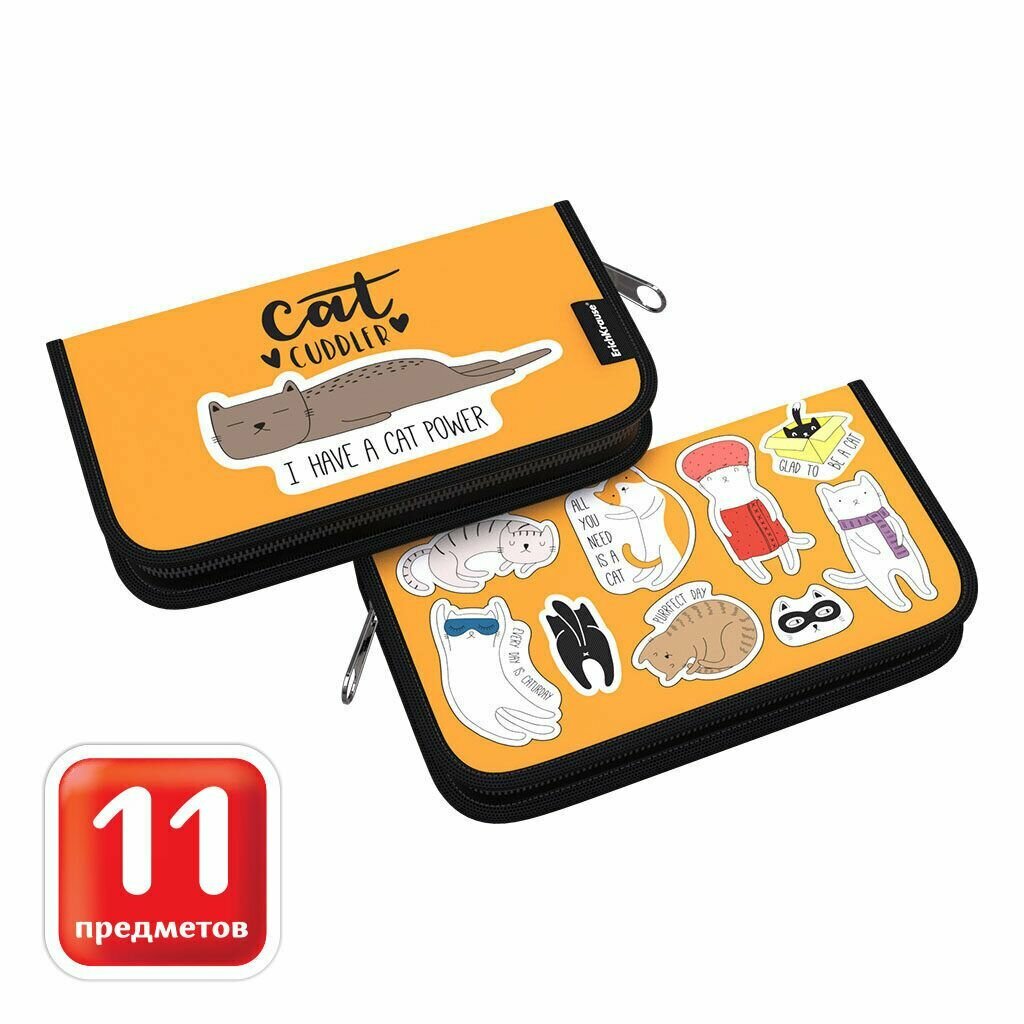 Пенал с наполнением "Fanny Kittens" 57533 Erich Krause