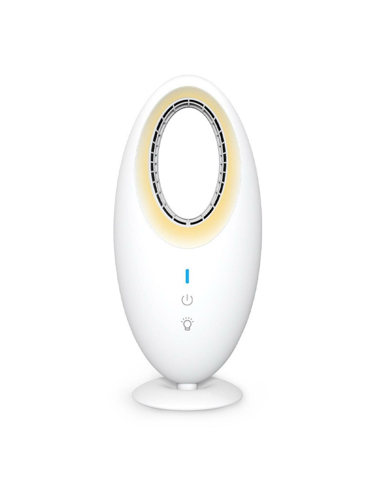 Desk Bladeless Fan 12" Small Table Fan 4000mAh USB Rechargeable Quiet Personal Fan Bedside Fan with Night Light for Home