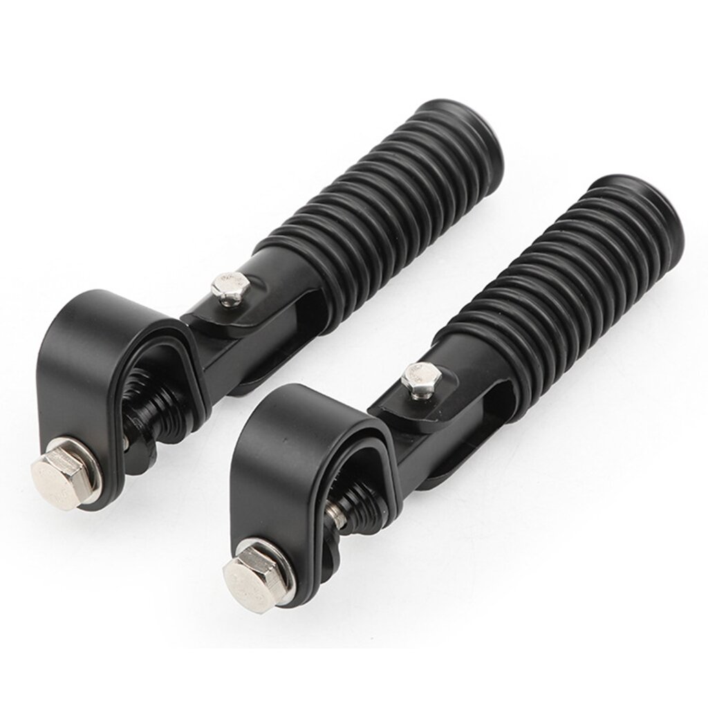 Пара алюминиевых складных подножек для мотоцикла с U-образным креплением для трубы 1'-1.2"