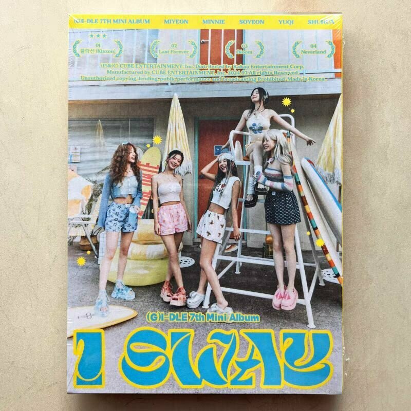 Оригинальный альбом (G)I-DLE - 7th Mini Album I SWAY, синяя версия(Wave ver)