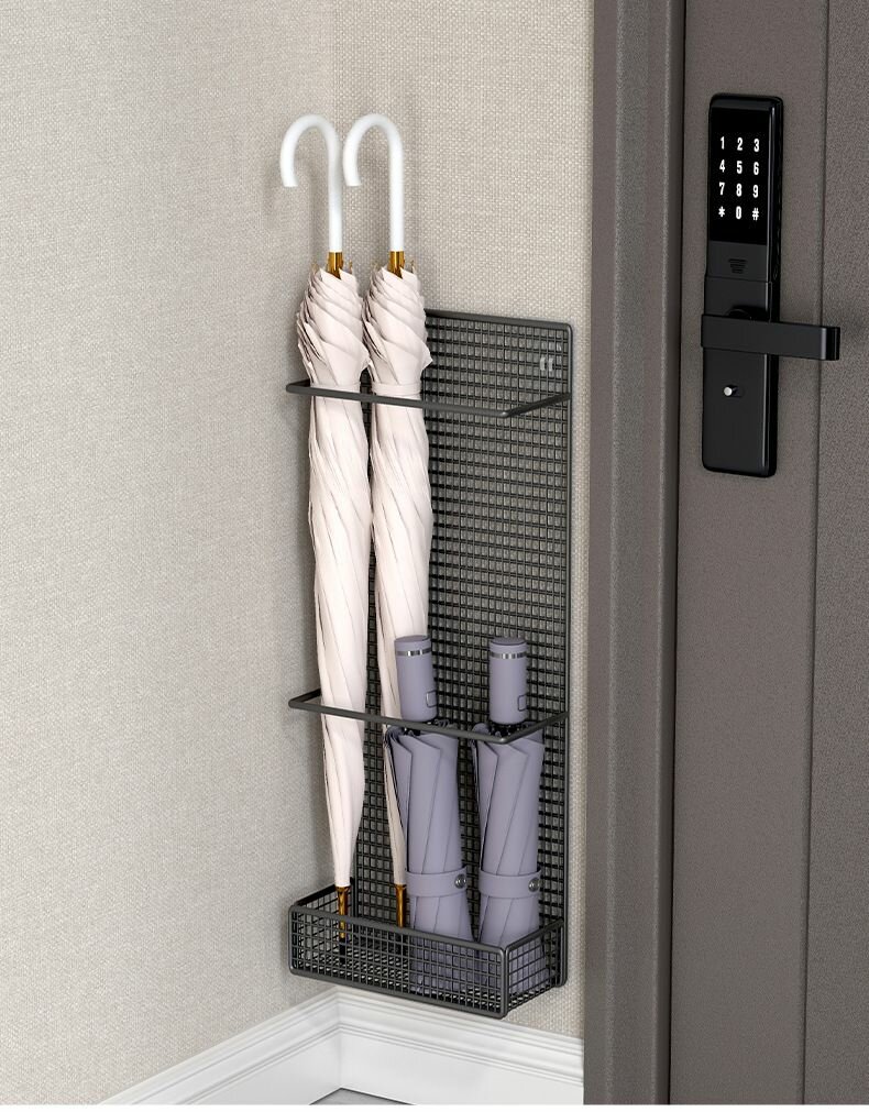 Подставка для зонтиков настенная без перфорации Зонтичный артефакт у двери