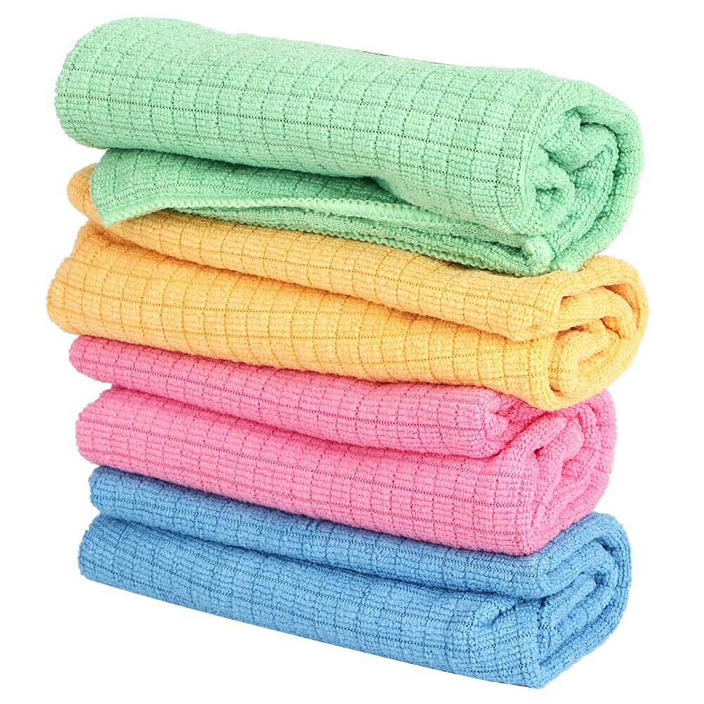4pcs Microfiber очищающая ткань впитываемой блюдо для очистки полотенца на кухне чистое инструмент