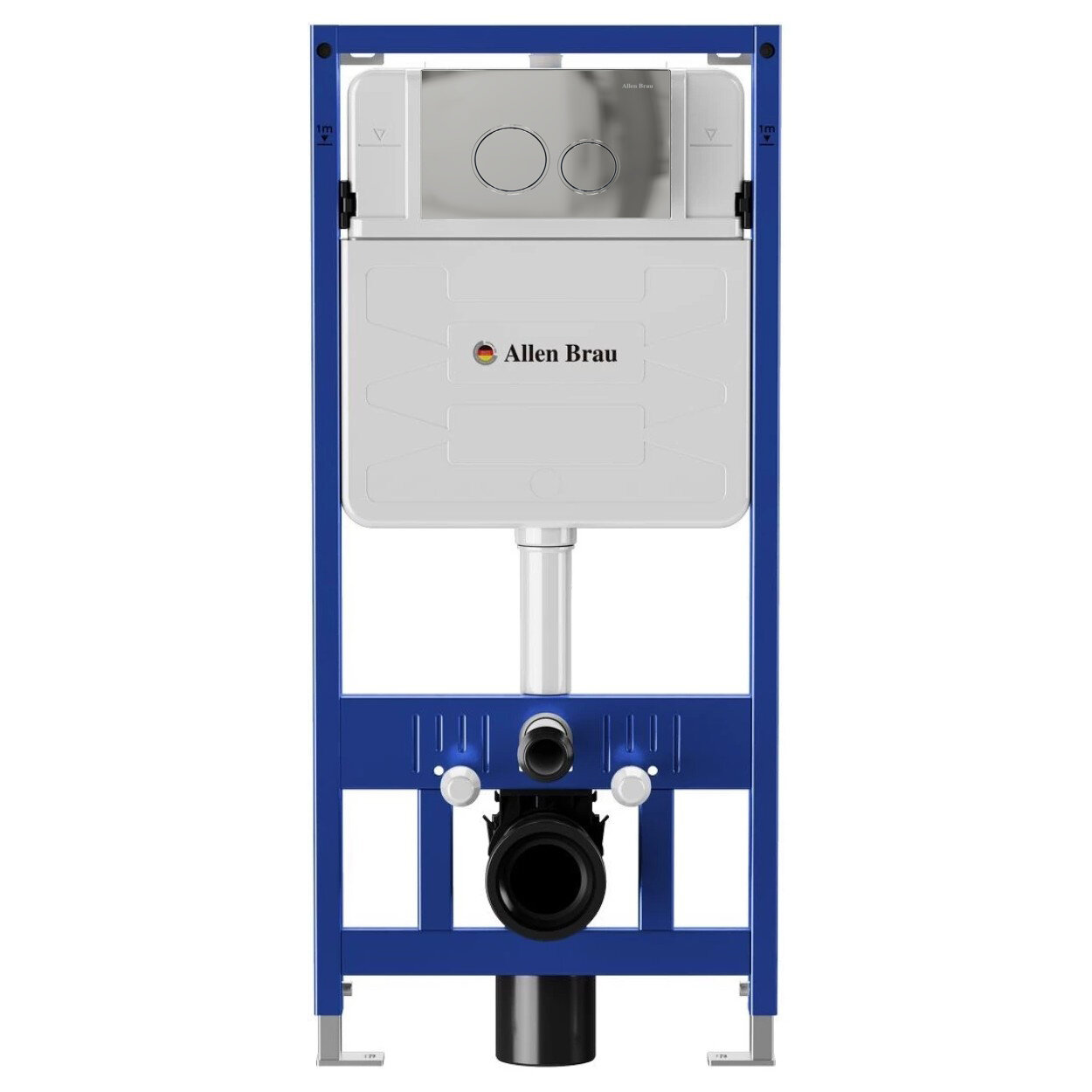 Инсталляция для унитаза Allen Brau Pneumatic 9.11100.20 с кнопкой 9.20001.00