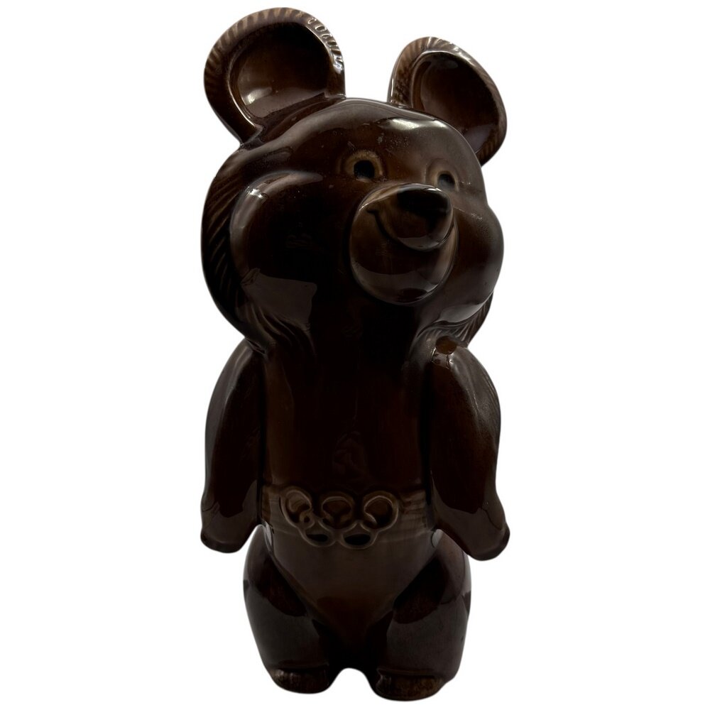 Фаянсовая статуэтка "Олимпийский Мишка" 1978-1982 гг. ЗиК, Конаково, СССР
