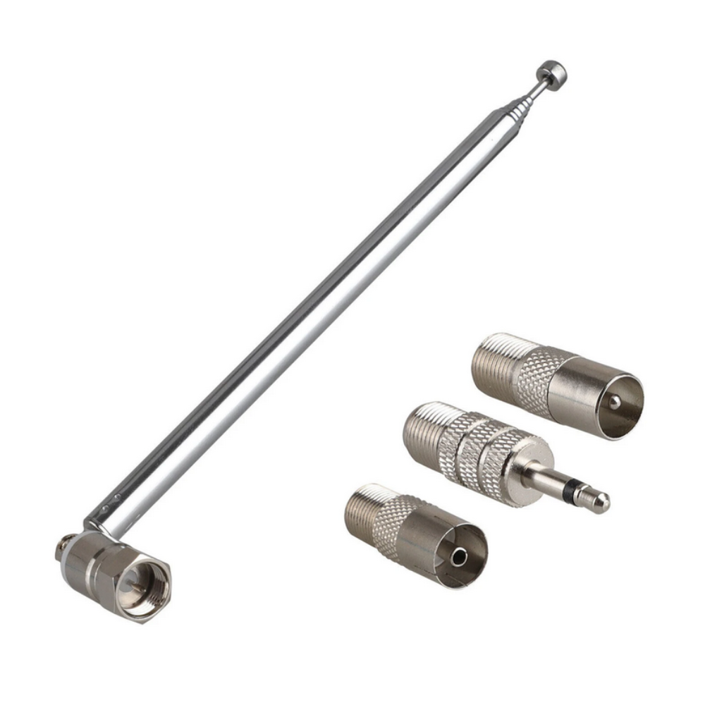 Новая Телескопическая Антенна F Типа 75 Ом с Адаптером TV / 3.5 Для FM-радио