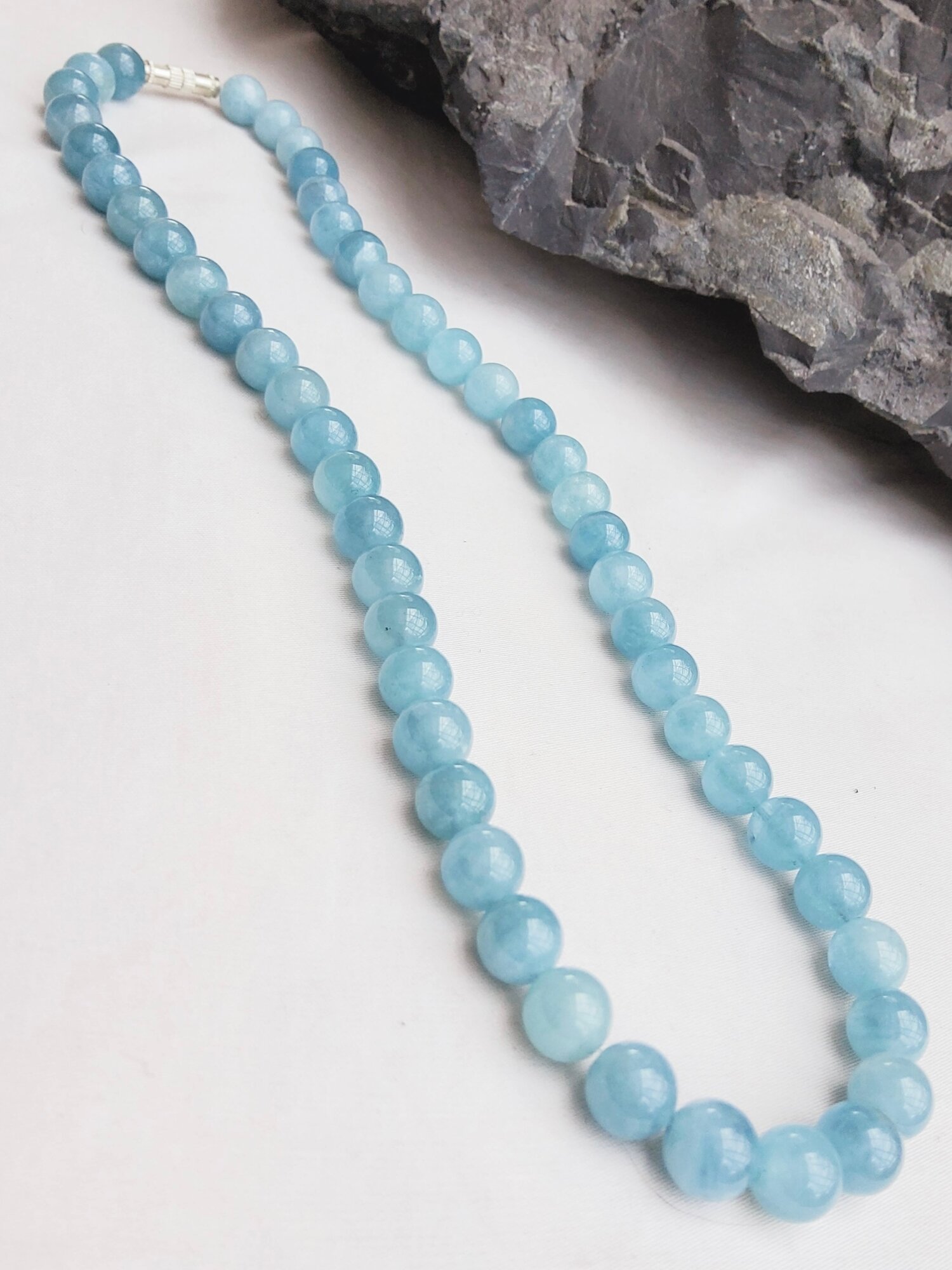 Бусы, аквамарин