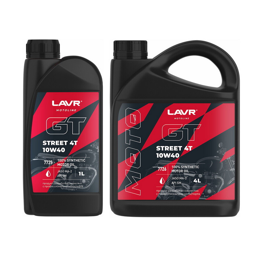 LAVR Моторное масло GT STREET 4T 10W-40 1л
